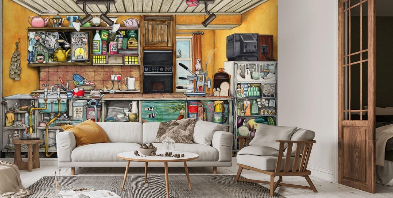 The Kitchen Wall Mural | Wallsauce UK