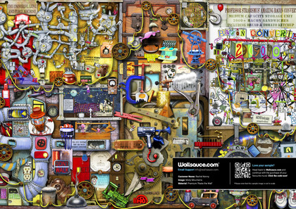 The Inventor's Cupboard Wall Mural | Wallsauce US