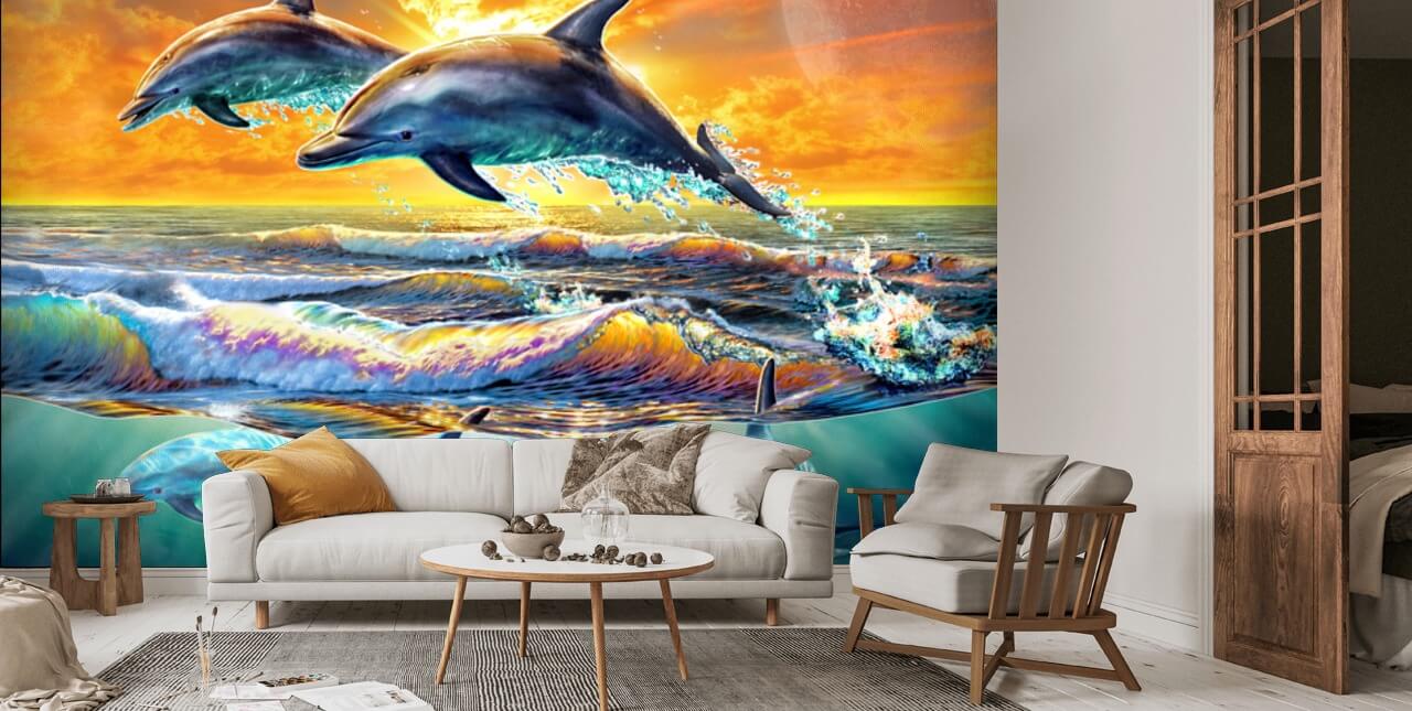 Abstract Dolphin Wallpaper