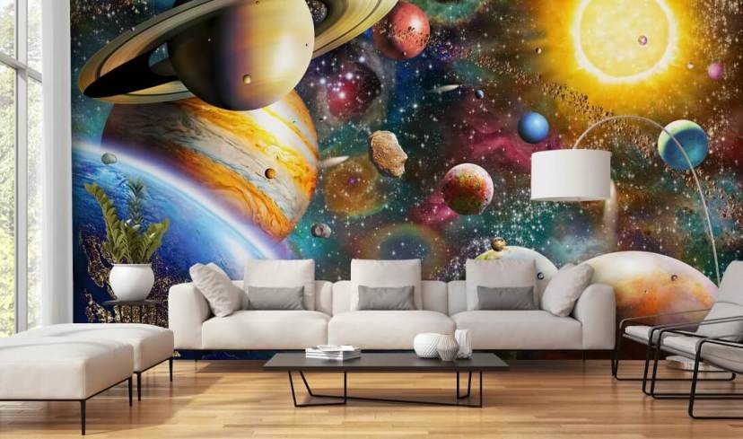 Solar System Wallpaper & Planet Wall Murals | Wallsauce US