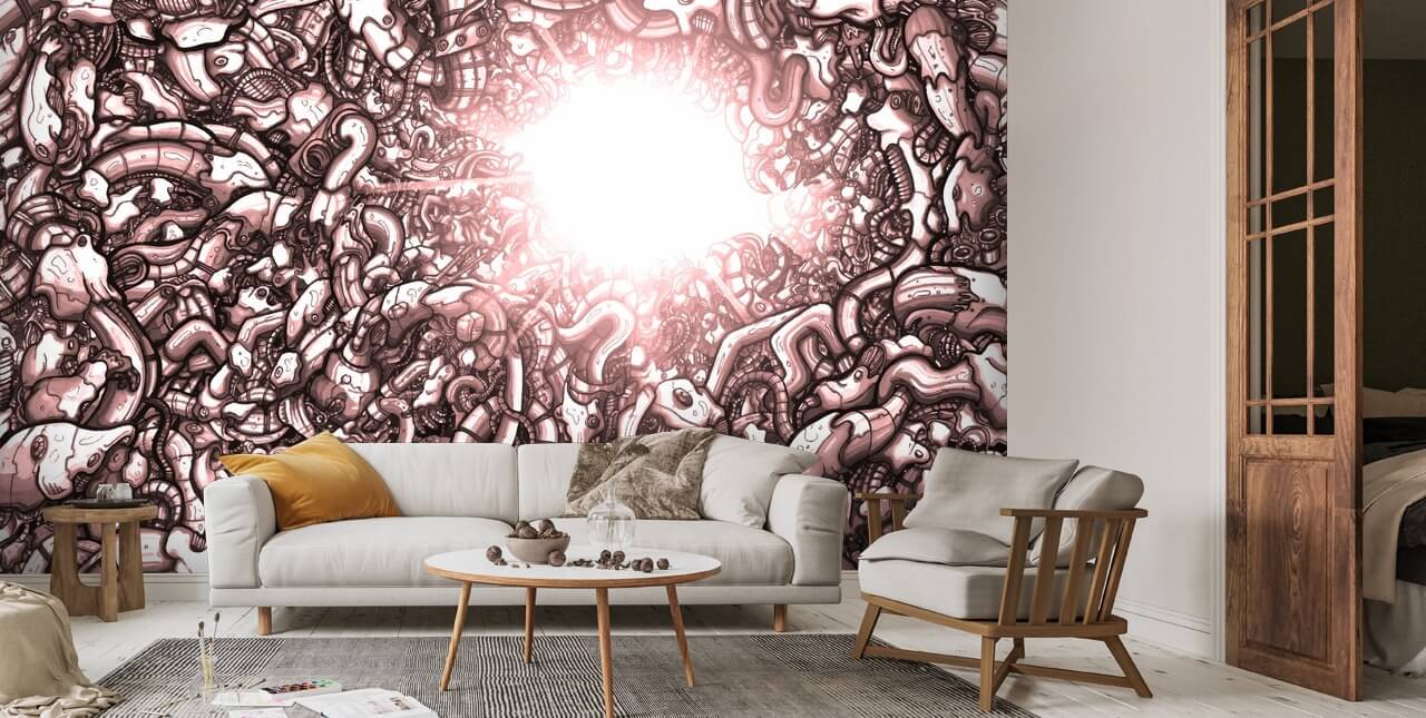 Chasm Red (2013) Wall Mural | Wallsauce CA
