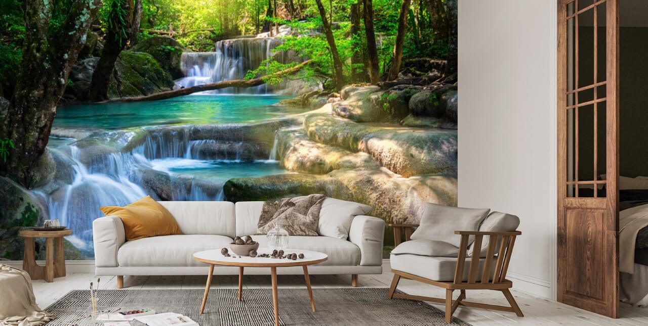 Peaceful Waterfall behang | Wallsauce NL