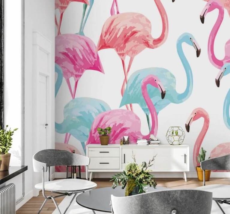 Flamingo Wallpaper & Wall Murals | Wallsauce US