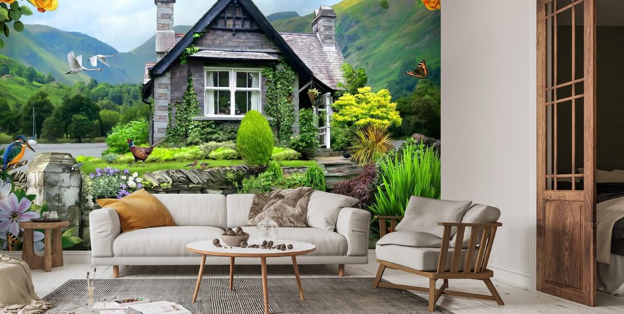 Lakeland Cottage Wall Mural | Wallsauce US