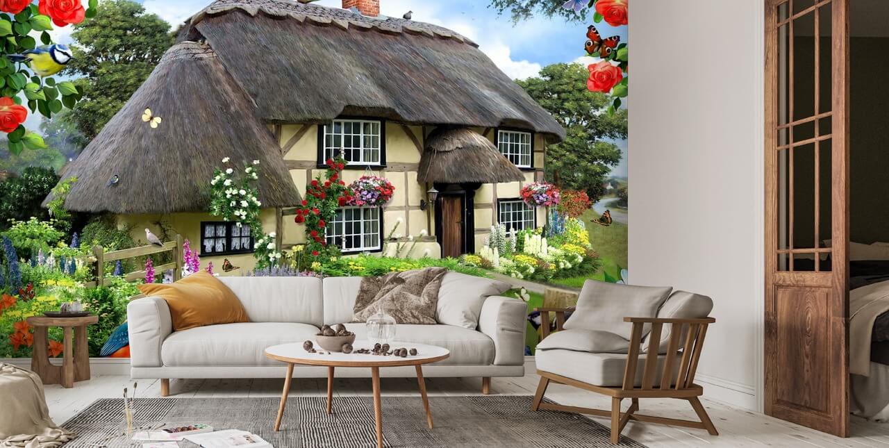 River Cottage Wall Mural | Wallsauce EU