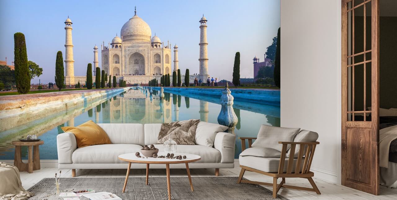 Taj Mahal Sunrise Wallpaper Mural | Wallsauce NZ