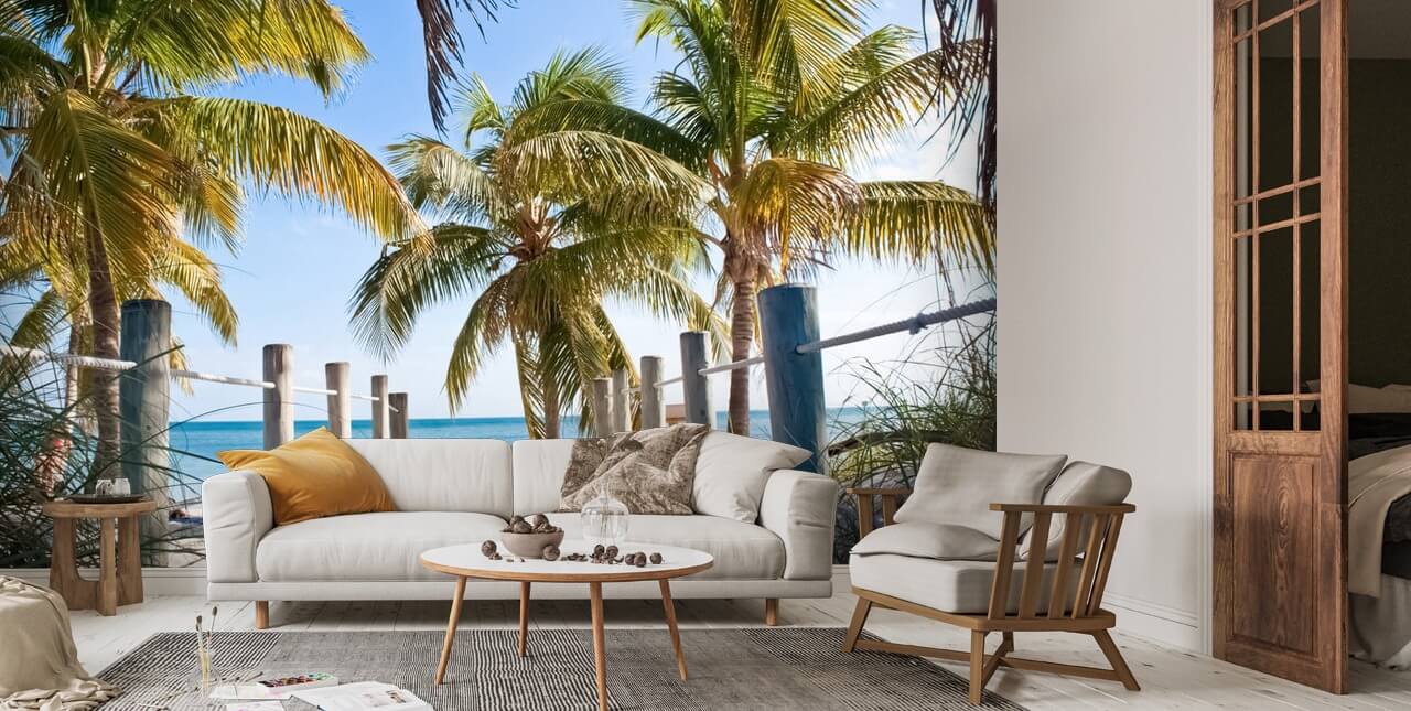 Key West Boardwalk to the Beach Wallpaper | Wallsauce US