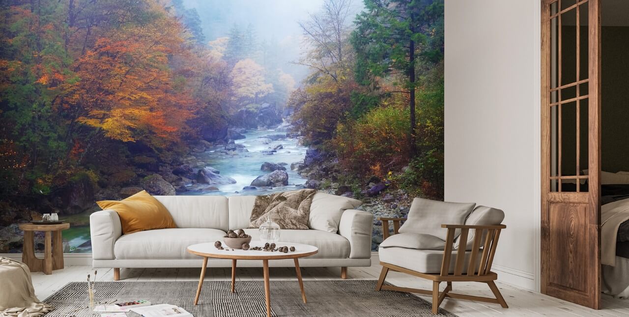 Misty Forest River Tapeter | Wallsauce SE