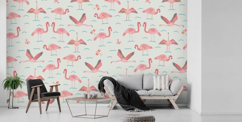 Flamingo Wallpaper & Wall Murals | Wallsauce US