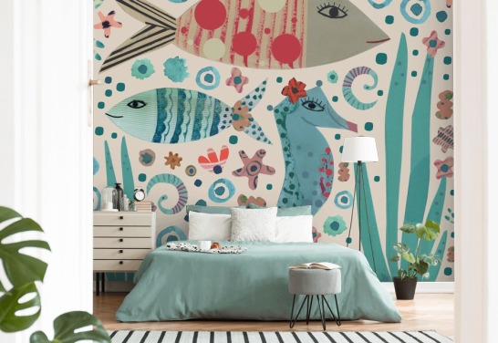 Fish Wallpaper & Tropical Fish Murals | Wallsauce US