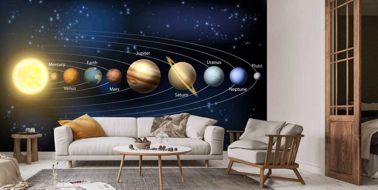 Sun and Planets of the Solar System Wallpaper | Wallsauce US