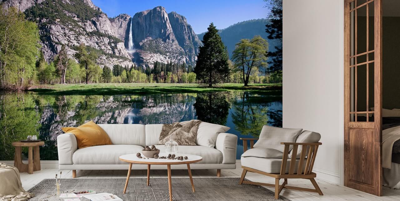 Yellowston falls & merced river Wallpaper Mural | Wallsauce UK