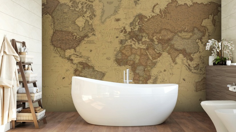 Vintage Map Wallpaper & Antique Map Wall Murals | Wallsauce US