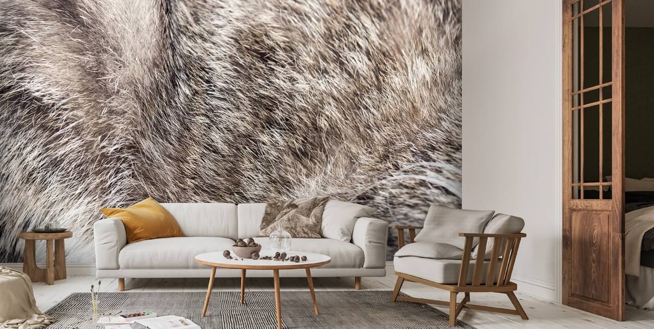 Wild Cat Fur Wallpaper Mural | Wallsauce UK
