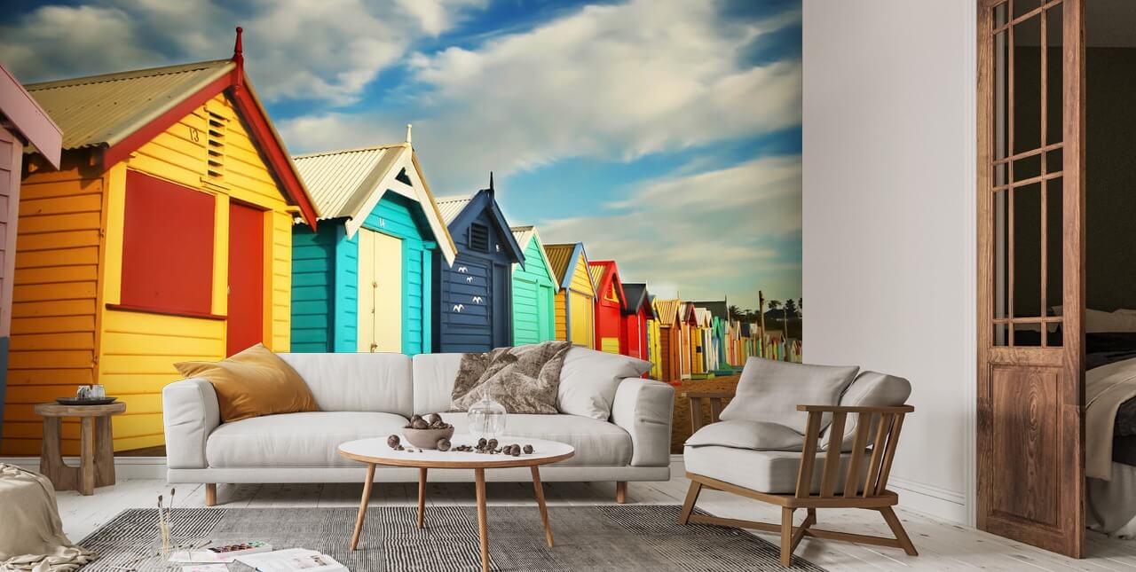 Bathing Boxes Wall Mural | Wallsauce CA