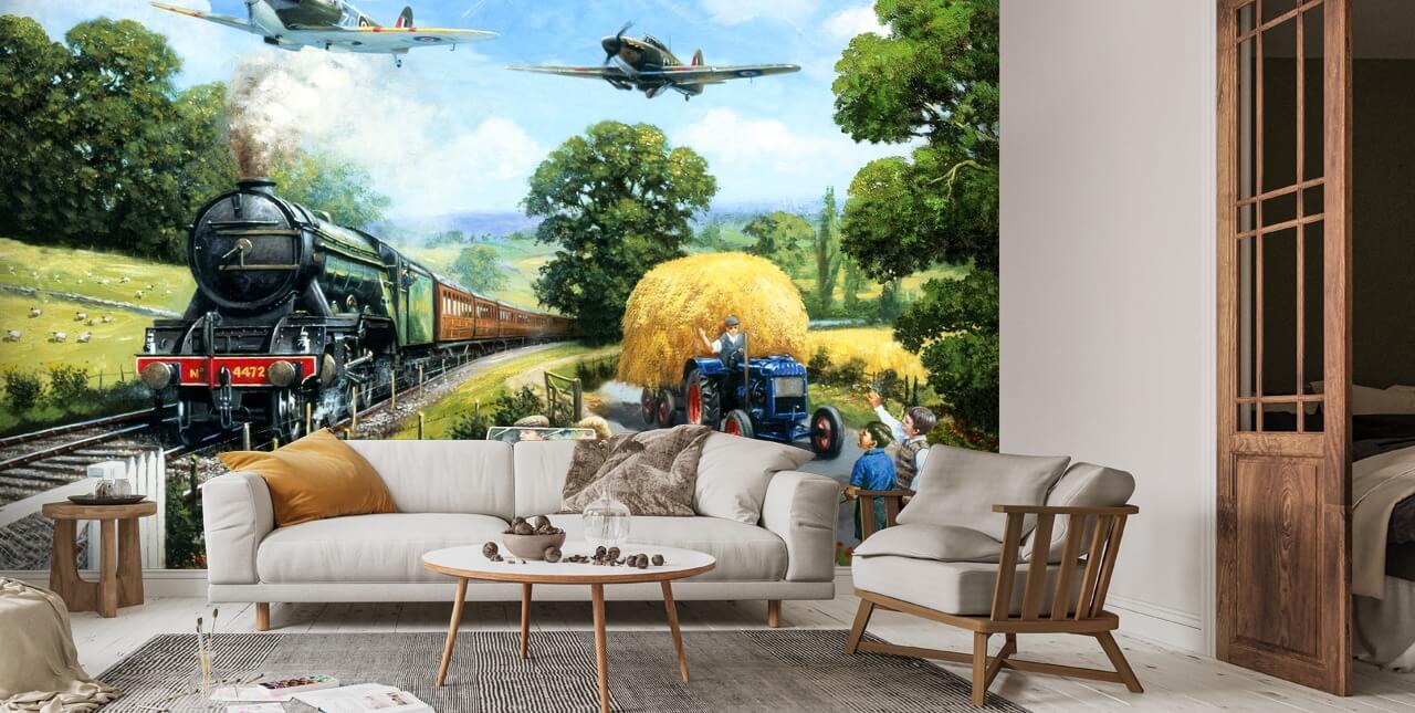 War Time Summer Wall Mural | Wallsauce US