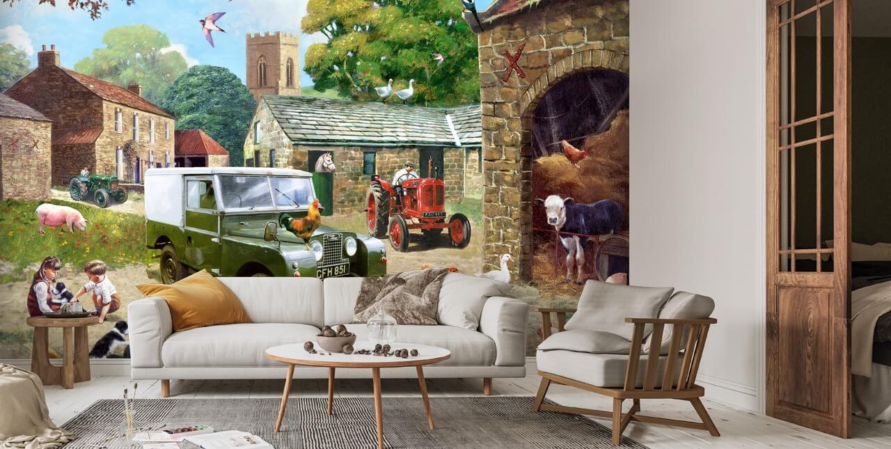 Down on the Farm Wall Mural | Wallsauce US
