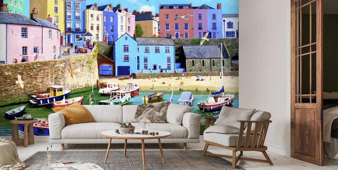 Happy Days Tenby Wall Mural | Wallsauce US