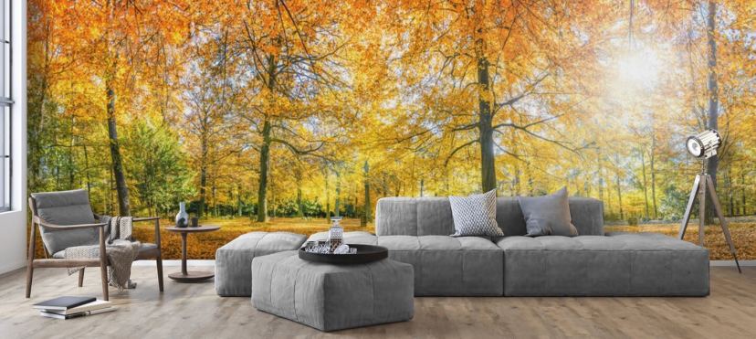 Geel behang Gele muurschilderingen | Wallsauce NL