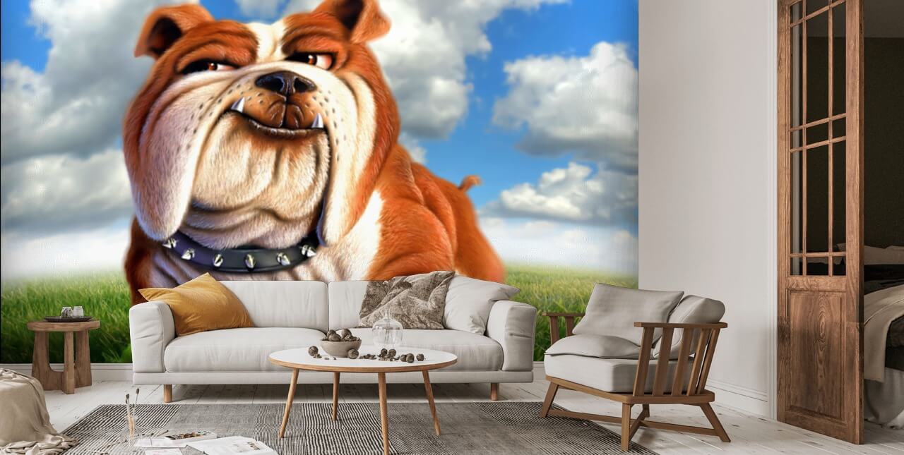 Bulldog Wall Mural | Wallsauce US