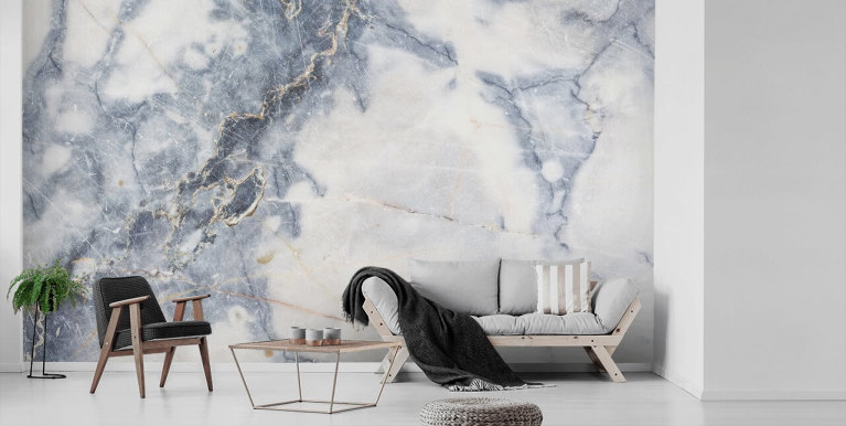 Marmeren behang en muurschilderingen met marmereffect | Wallsauce NL