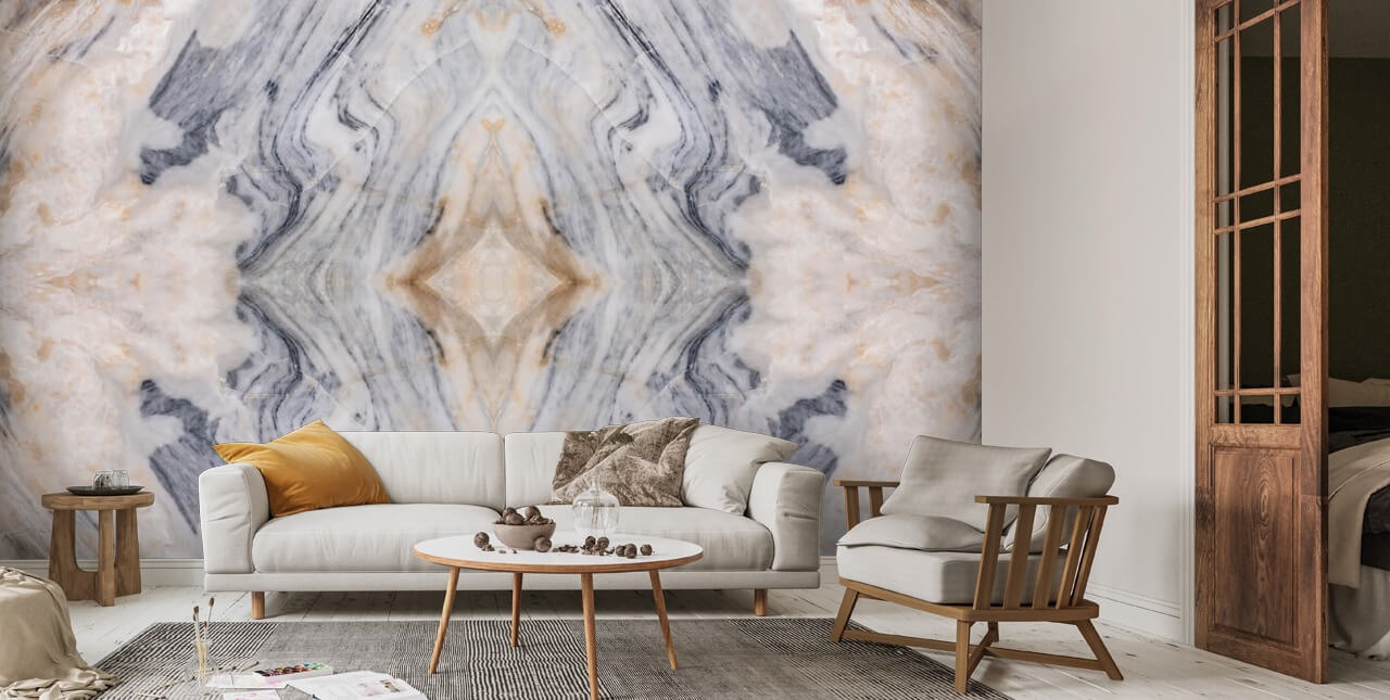 Patterned Marble Wallpaper Mural | Wallsauce UK