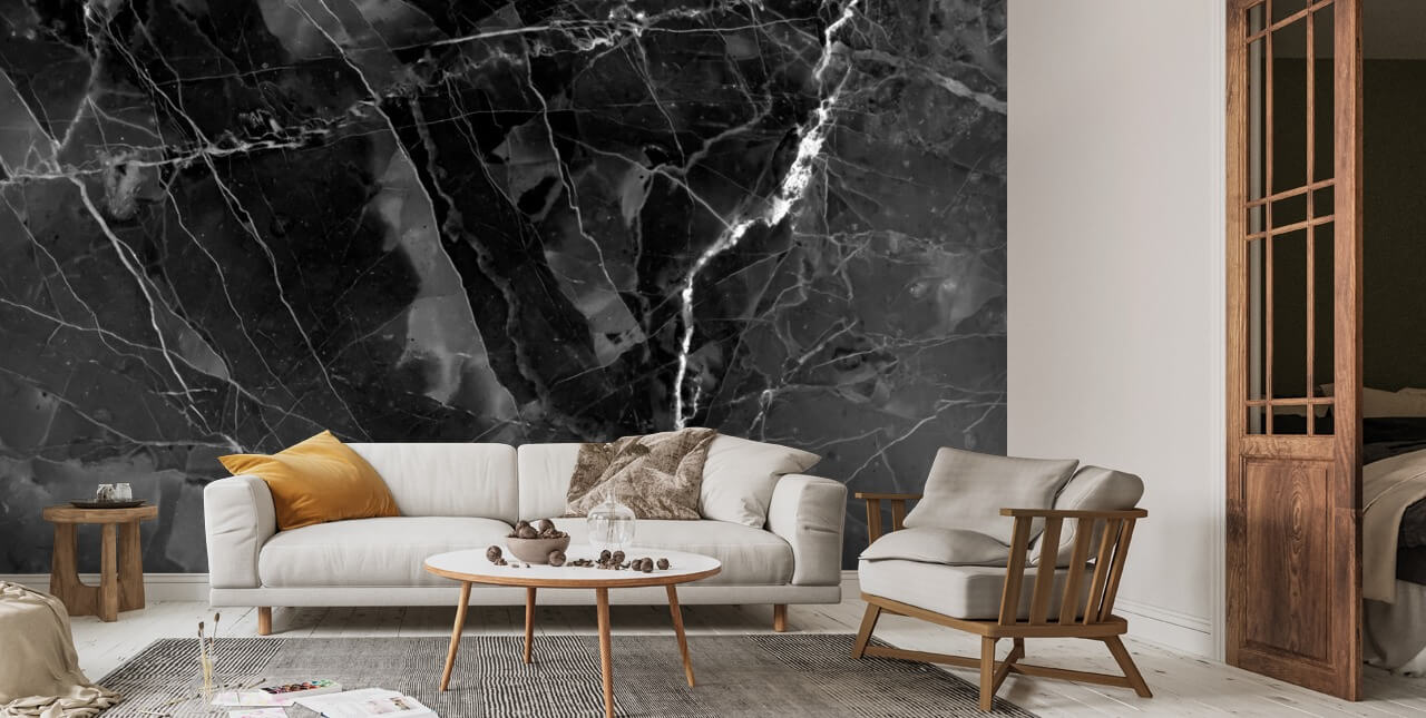 Marble - Carta da parati carbone | Wallsauce IT