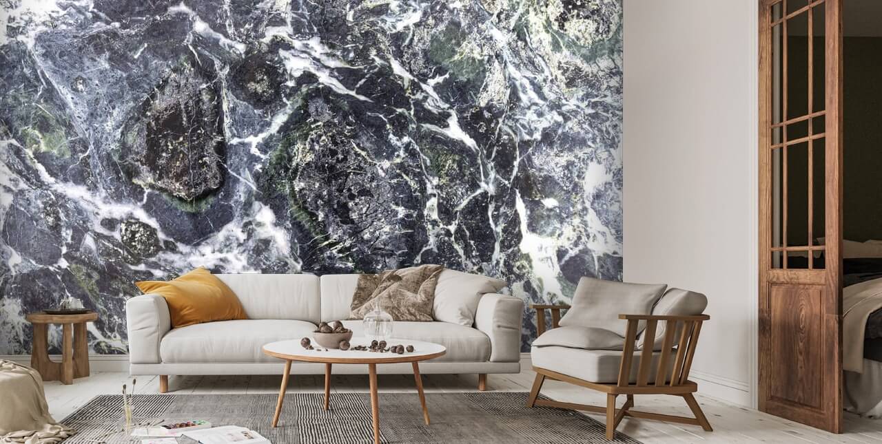 Black Marble Wall Mural | Wallsauce US