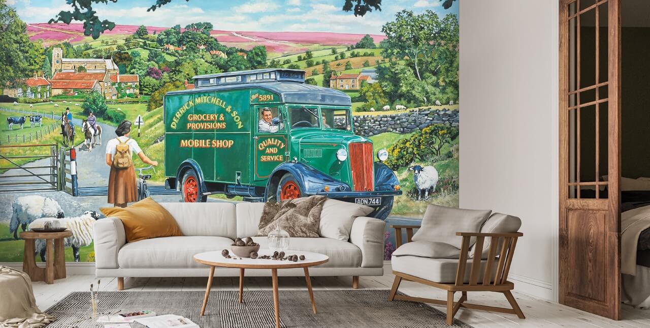 Over Hill and Dale Wall Mural | Wallsauce US