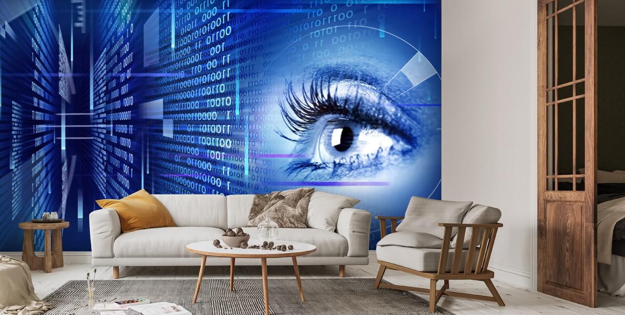Eye on Technology Wallpaper Mural | Wallsauce US