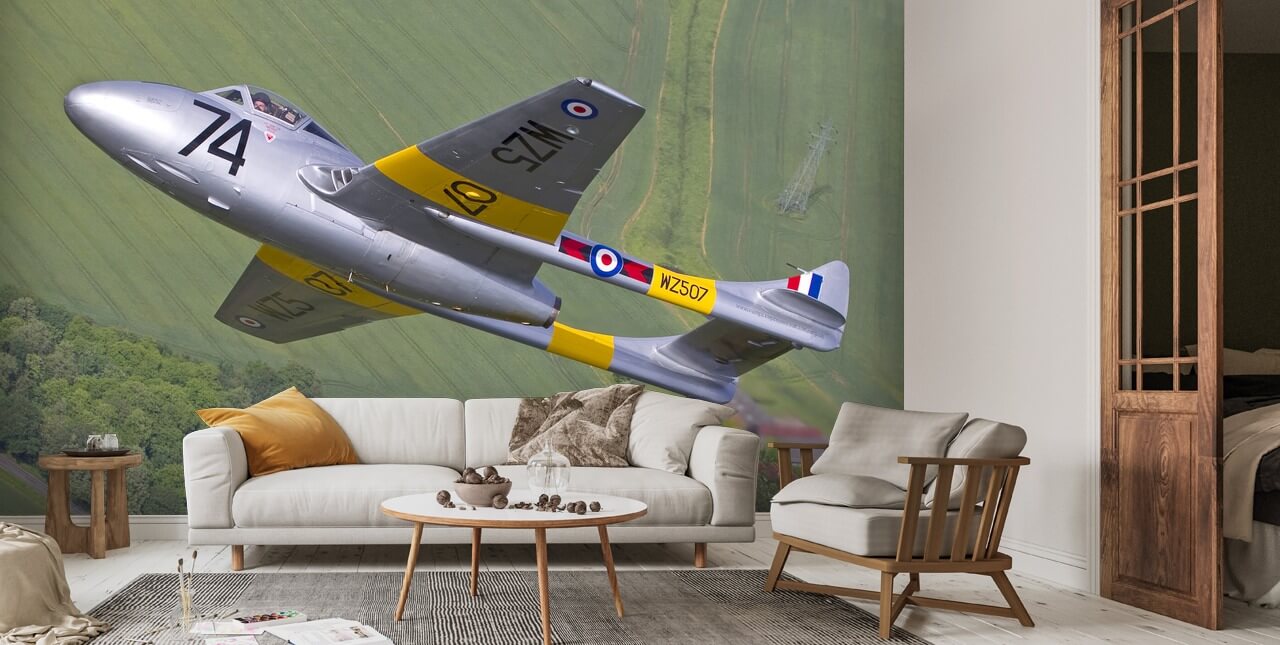Havilland Vampire Jet Trainer seinämaalaus | Wallsauce FI