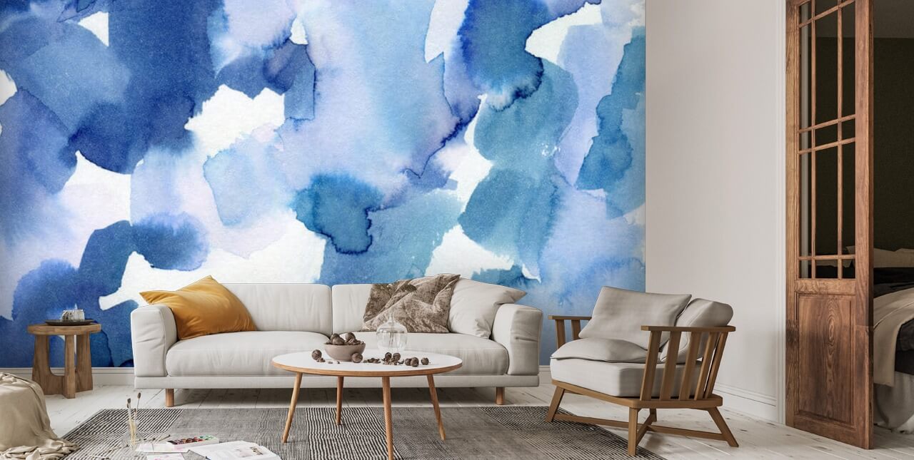 Aquarela azul surreal | Wallsauce PT