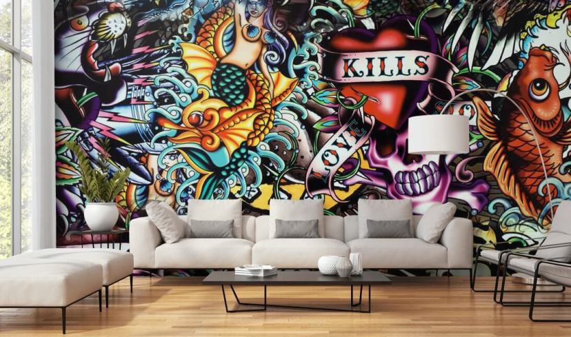 Graffiti behang en muurschilderingen met straatkunst | Wallsauce NL