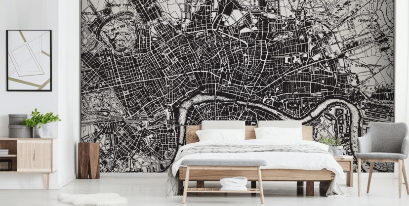 Vintage Map Wallpaper & Antique Map Wall Murals | Wallsauce US
