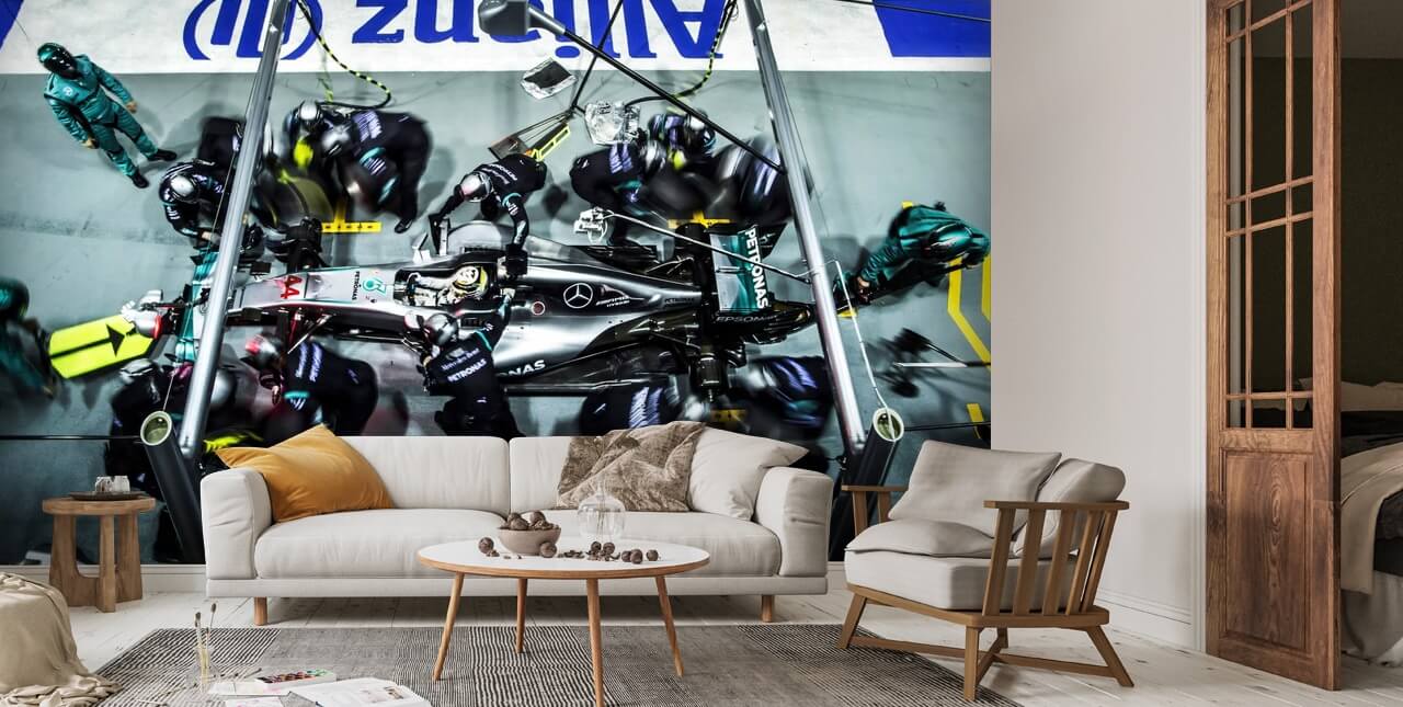 Lewis Hamilton Singapore 2016 Wall Mural | Wallsauce UK