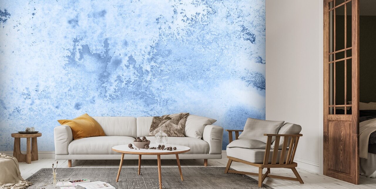 Blue Watercolour Wall Mural | Wallsauce UK