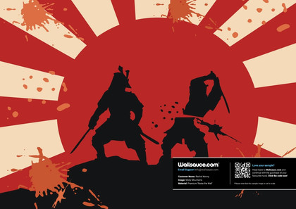 Samurai Wall Mural | Wallsauce US