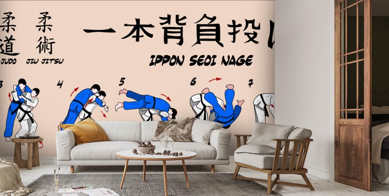 Shoulder Throw Wall Mural | Wallsauce AU