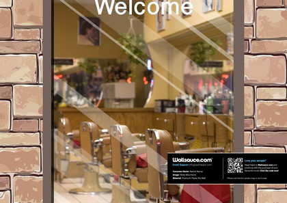 Hair Salon Wall Mural | Wallsauce UK