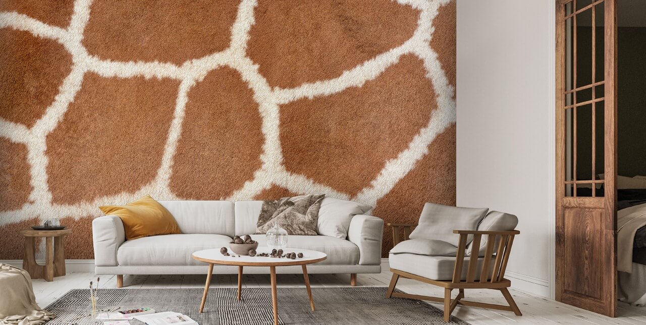 Giraffe Print behang | Wallsauce NL