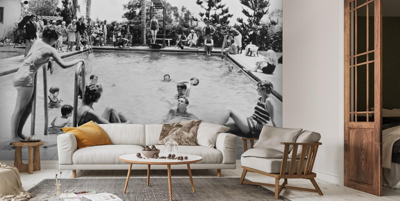 Pool Party Wall Mural | Wallsauce US