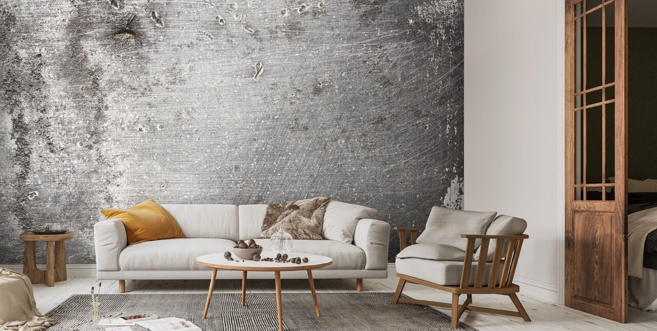 Silver Wallpaper Mural | Wallsauce UK