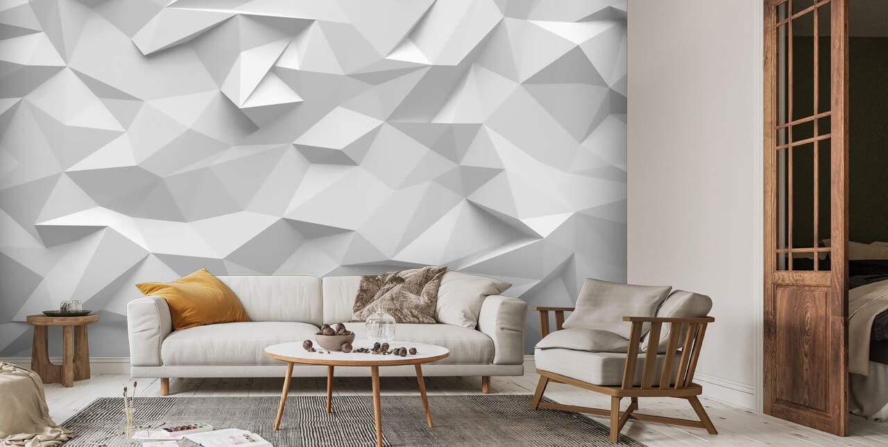 Polygon Wallpaper Mural | Wallsauce US