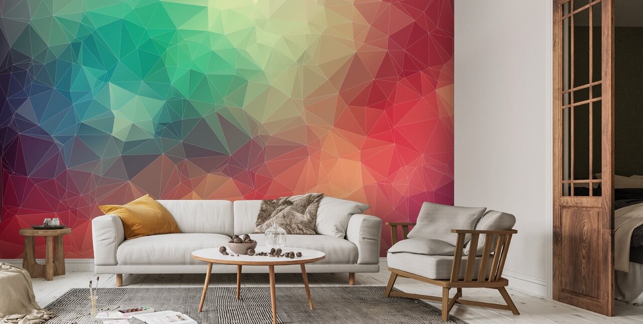Abstract 2D Geometric Wallpaper | Wallsauce US