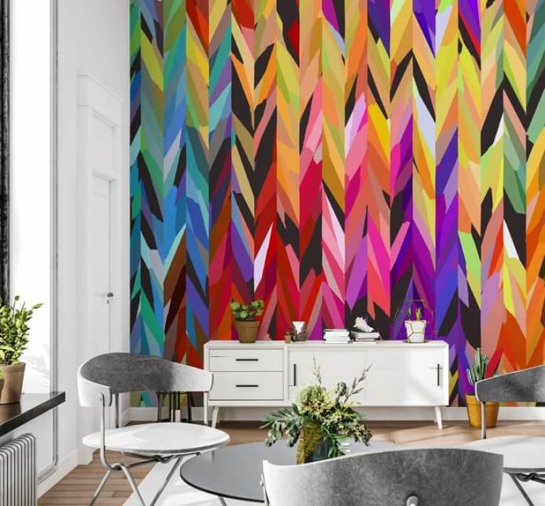 Multicoloured Wallpaper Murals | Wallsauce UK