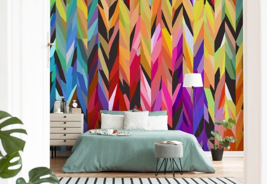 Multicoloured Wallpaper Murals | Wallsauce UK
