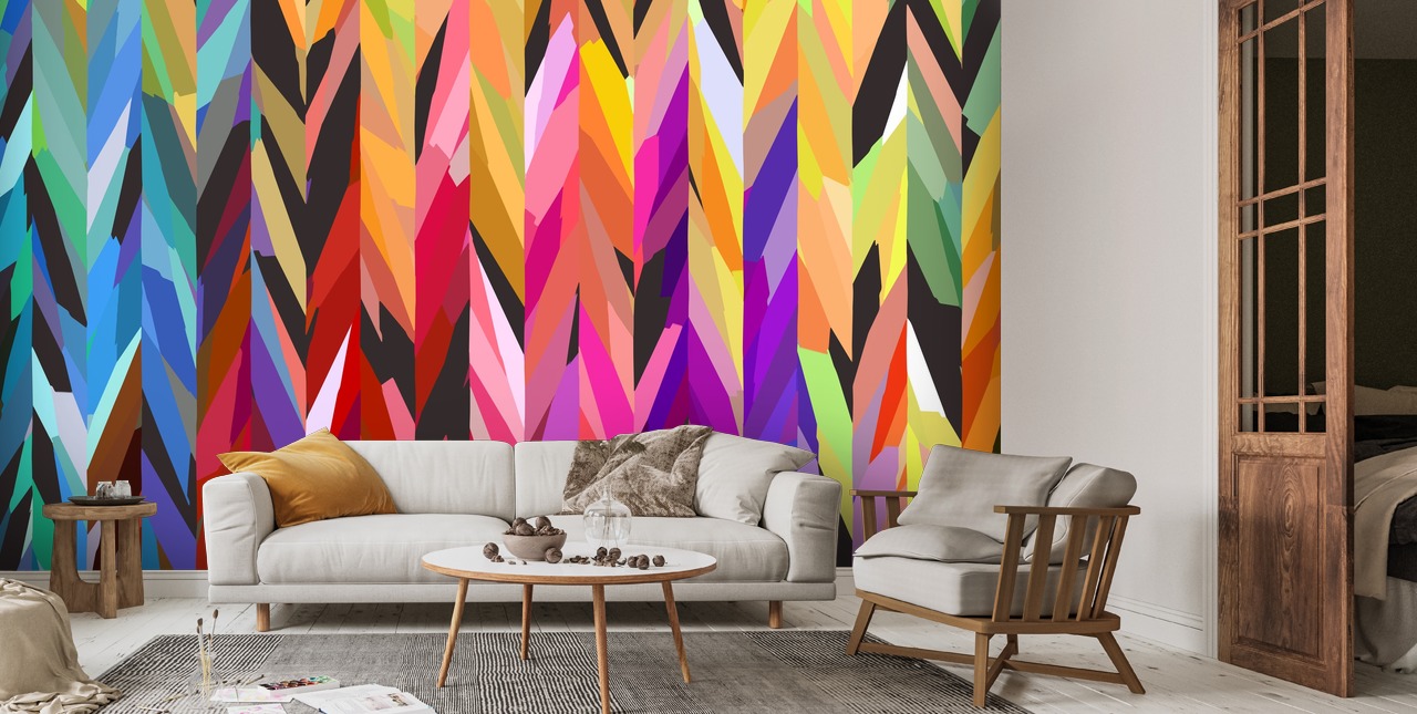Burst of Colour Wall Mural | Wallsauce US
