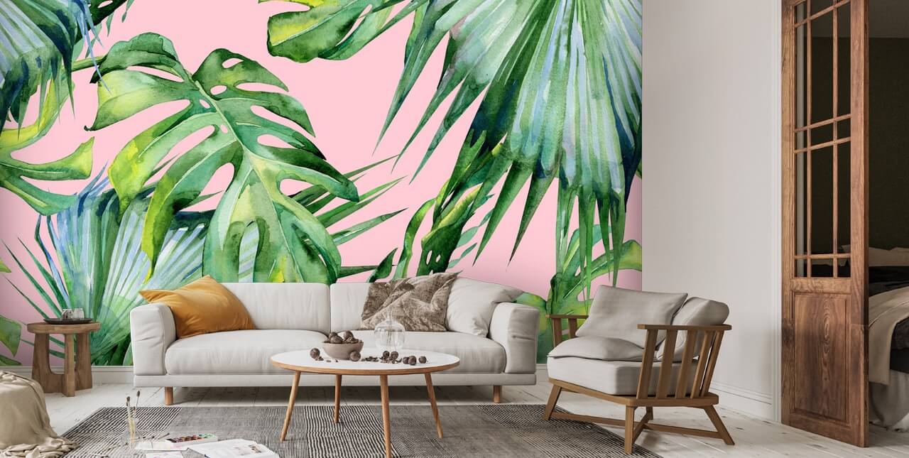 Pink Jungle Wallpaper | Wallsauce UK