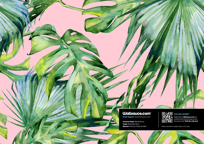 Pink Jungle Wallpaper | Wallsauce CA