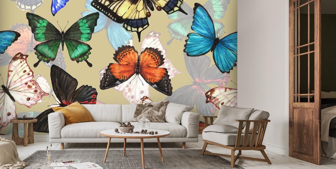 Butterfly Pattern Behang | Wallsauce NL